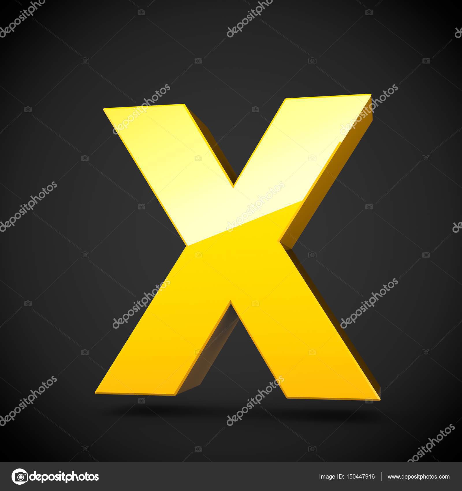 Isometric yellow letter X — Stock Photo © whitebarbie #150447916
