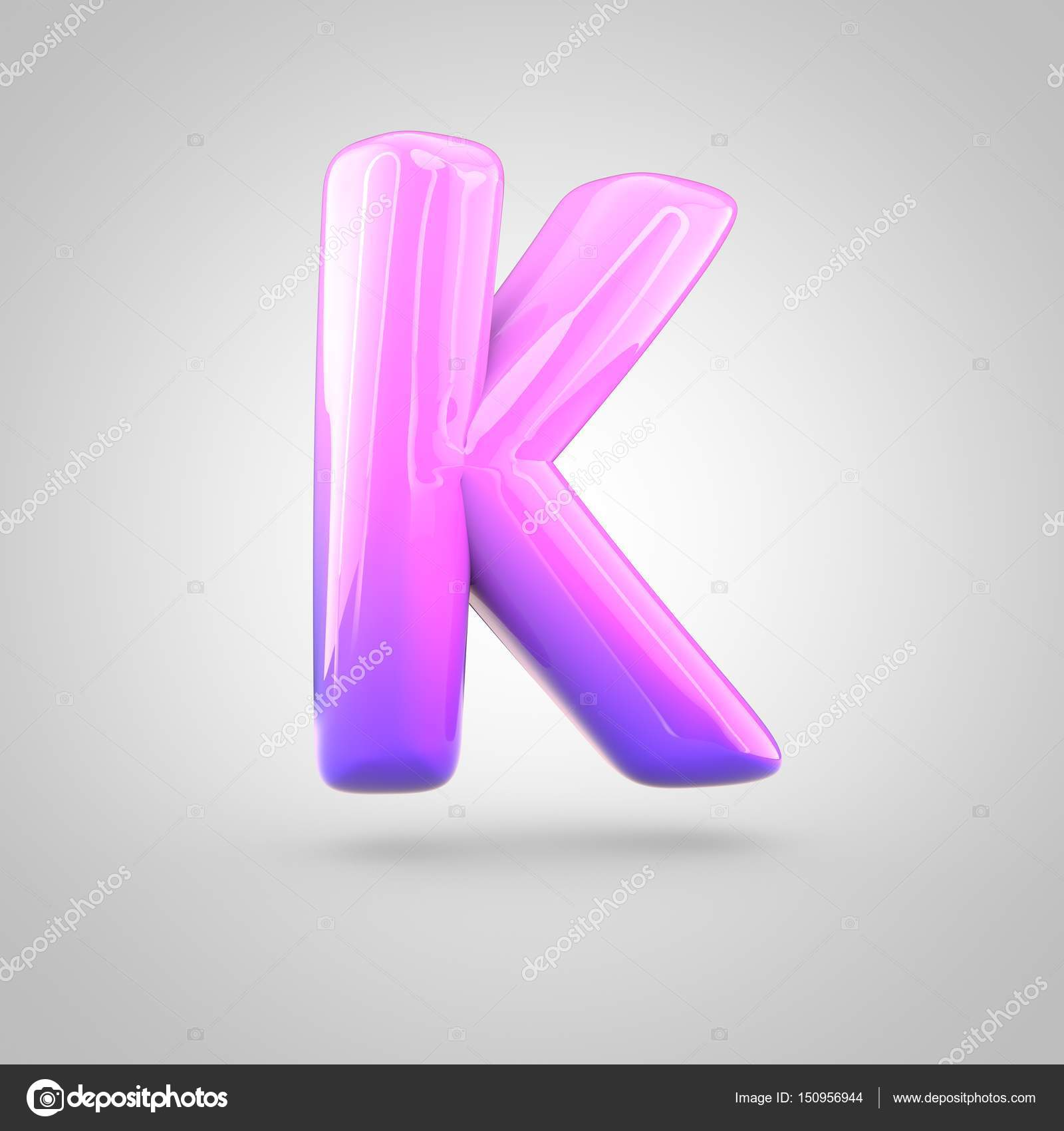 Letra k del alfabeto rosa y violeta — Foto de stock #150956944 ...