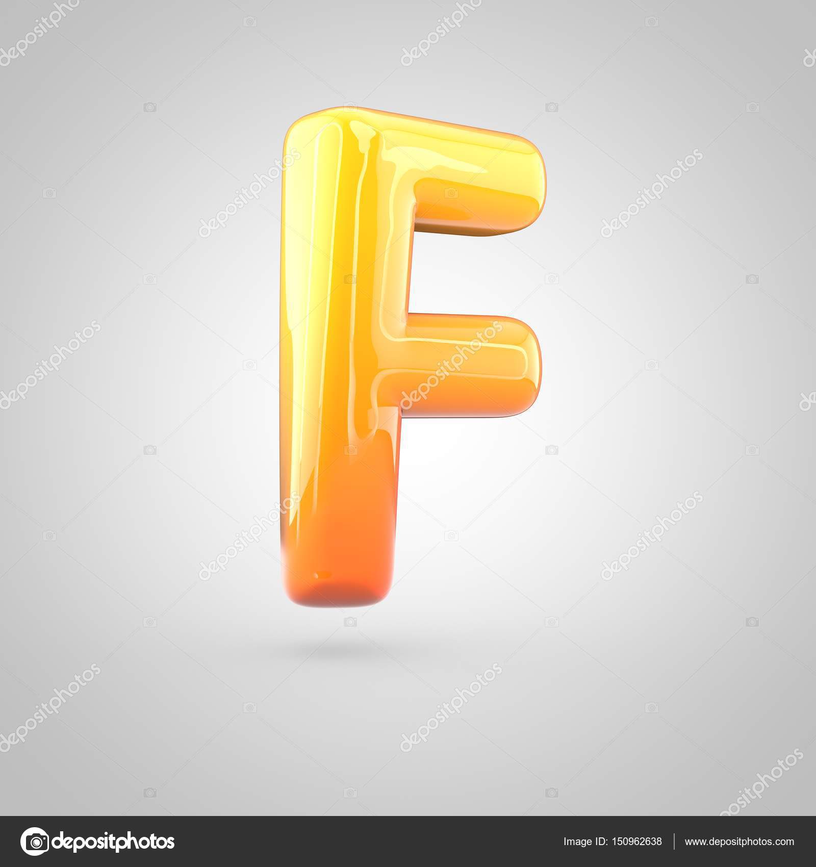 Orange and yellow alphabet letter f — Stock Photo © whitebarbie #150962638