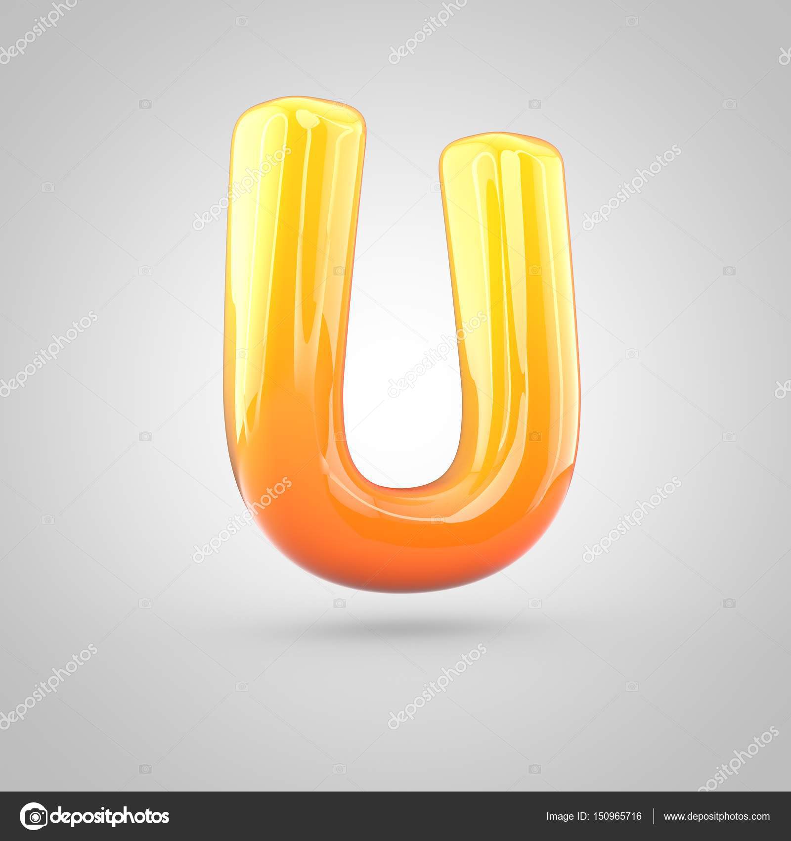 Orange Letter U
