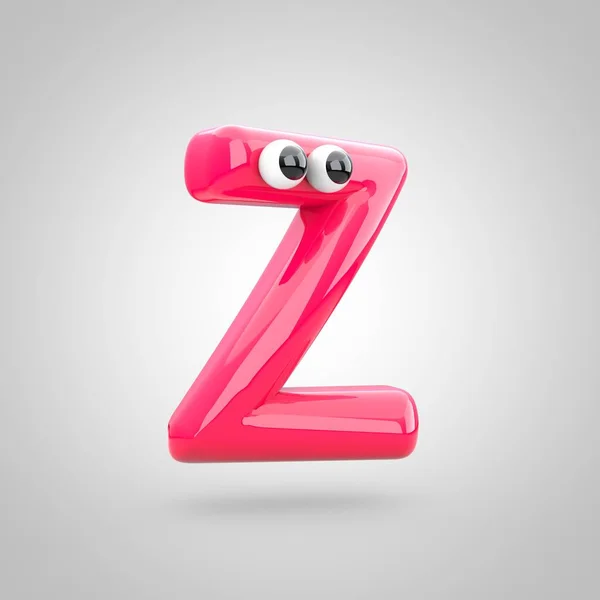 Plastic Pink Color Letter Lowercase Render Glossy Font Isolated White ...