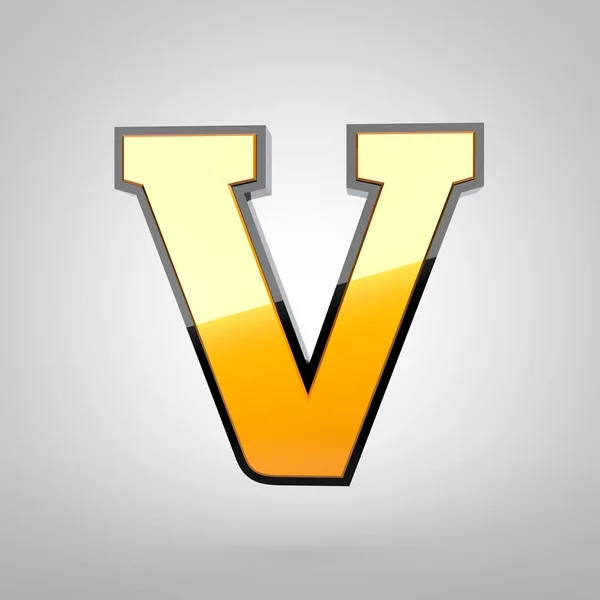 Letter Uppercase Render Cutaway Gold Font Golden Alphabet Symbol ...