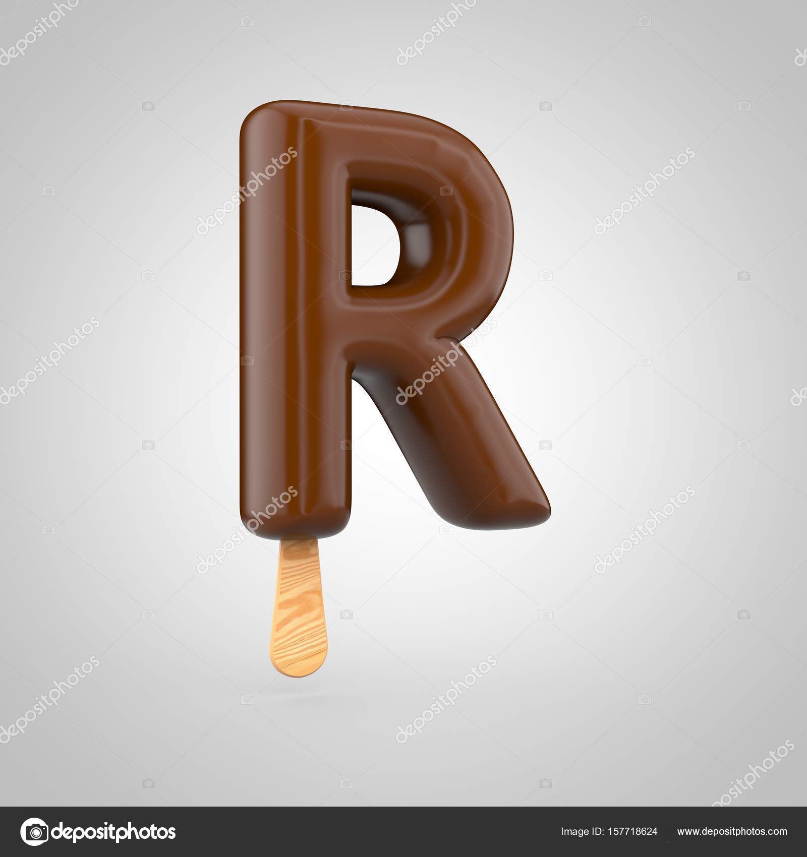 Ice-cream letter R uppercase Stock Photo by ©whitebarbie 157718624