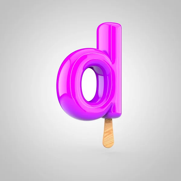 Ice cream letter D lowercase. Pistachio popsicle font with hot ...