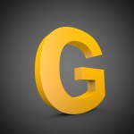 Isometric yellow letter G Stock Photo by ©whitebarbie 150444336