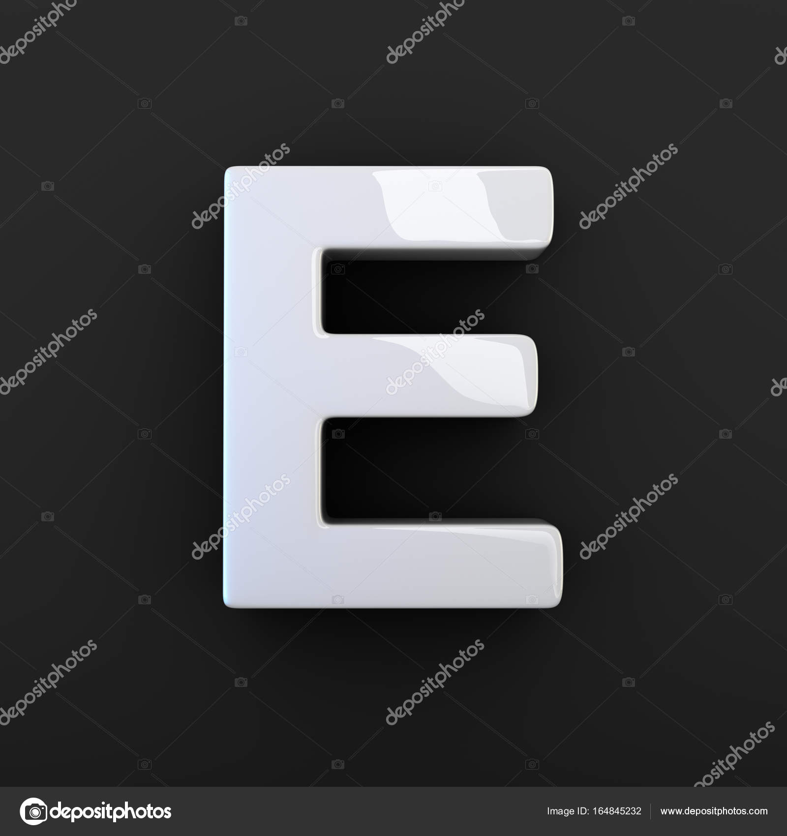 Gris brillante letra E — Foto de stock © whitebarbie #164845232