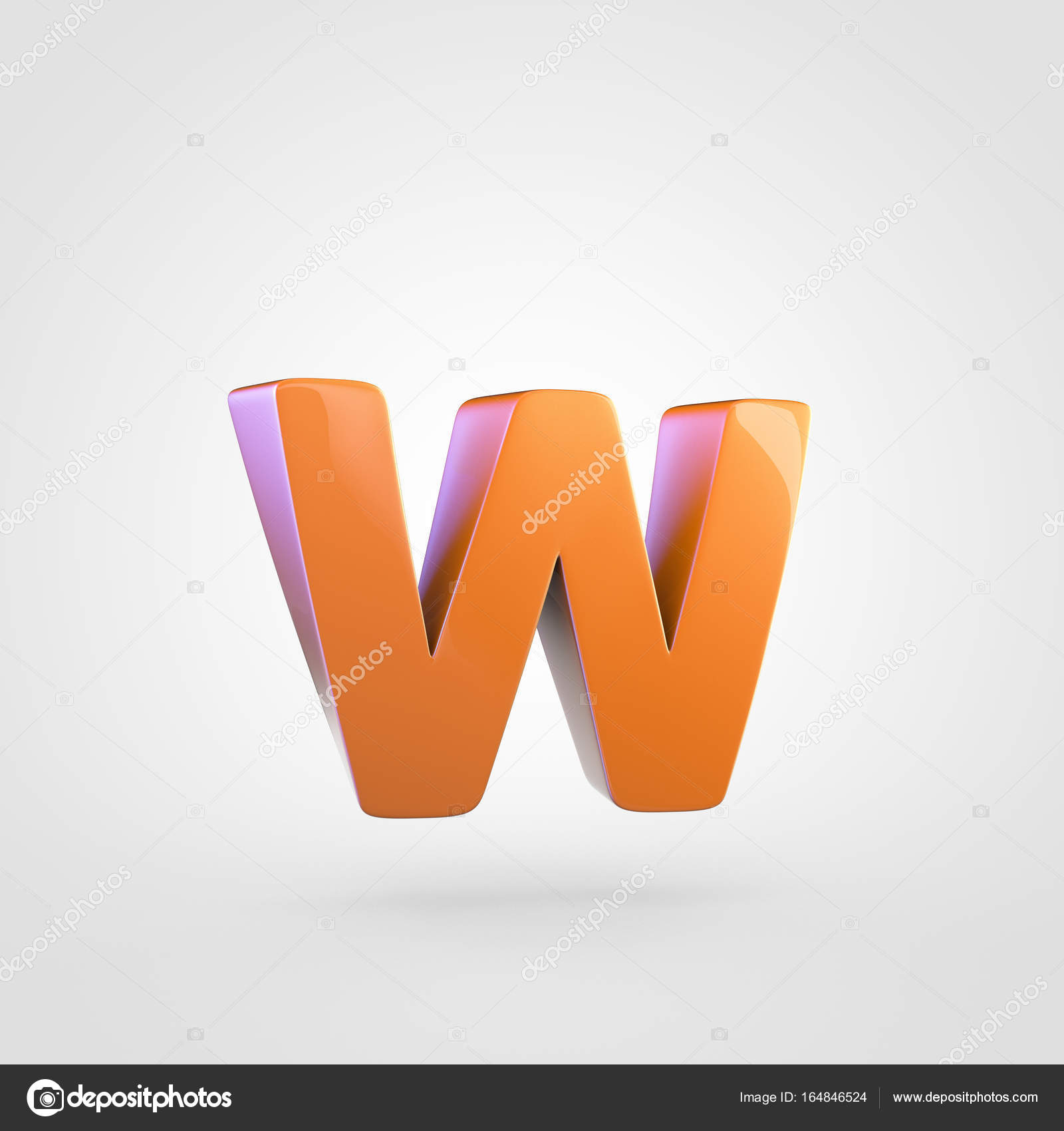Lowercase orange letter W — Stock Photo © whitebarbie #164846524