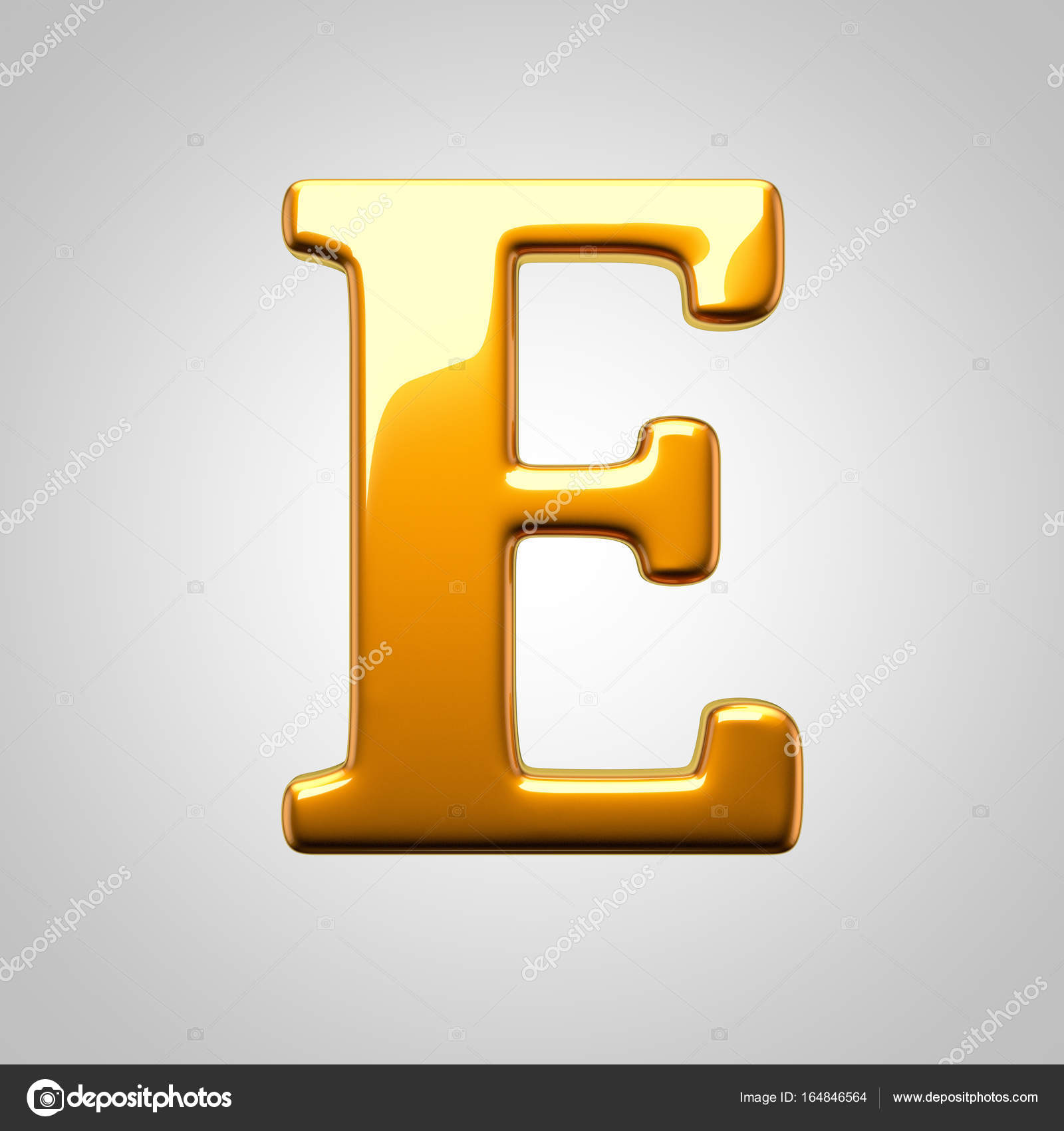 Yellow glossy letter E — Stock Photo © whitebarbie #164846564