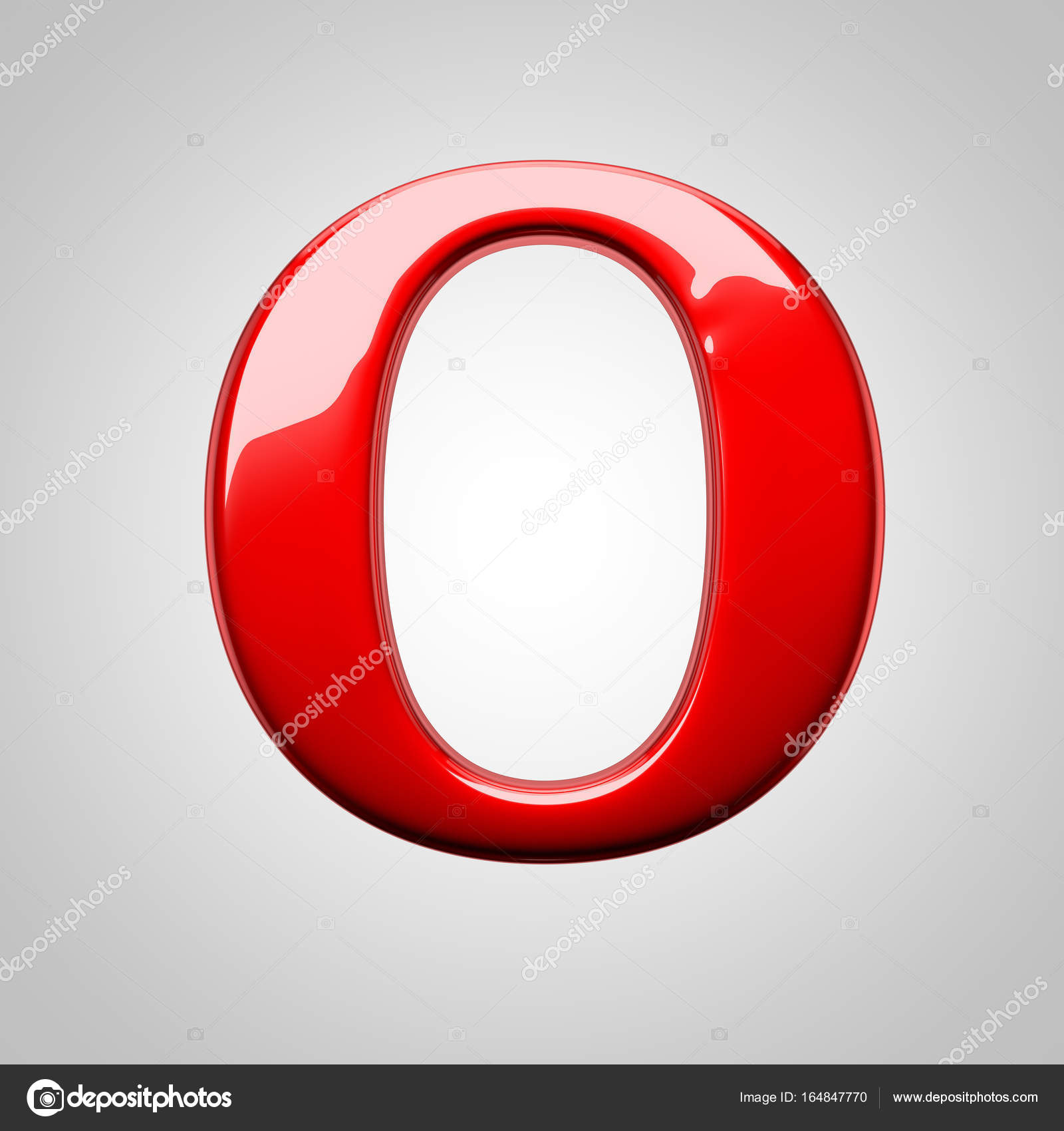 Letter O Red Buchstabe Letter O