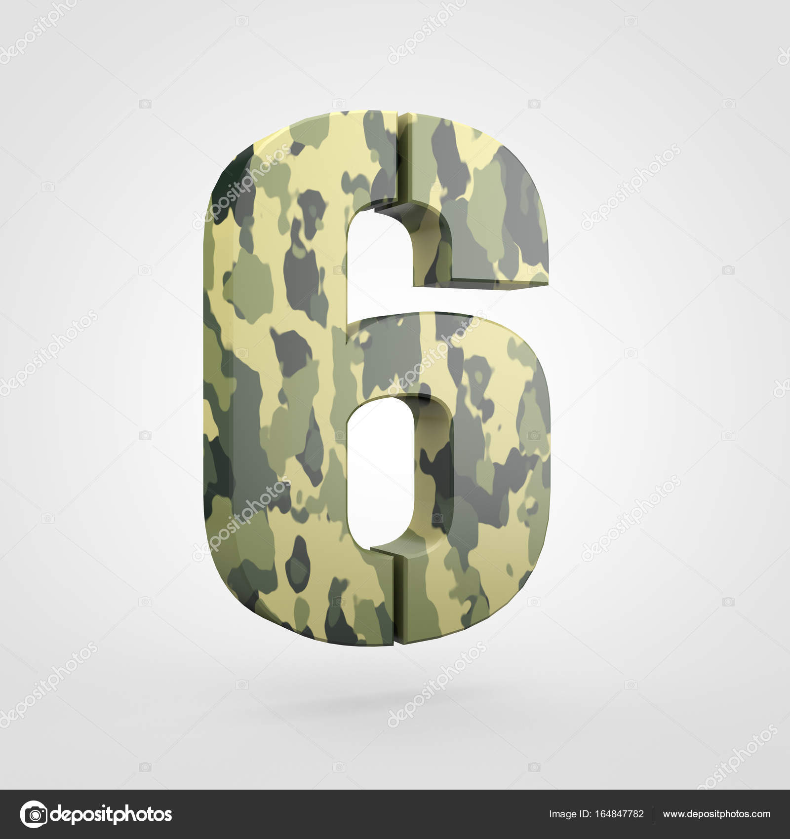 Camouflage design of number 6 Stock Photo by ©whitebarbie 164847782