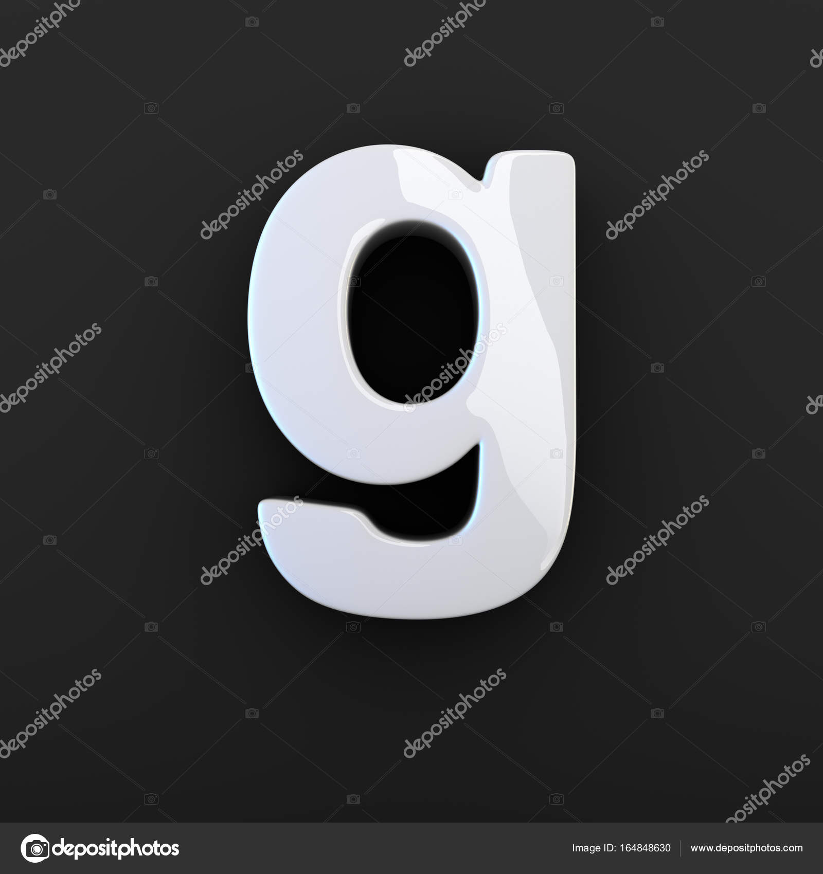 Grey glossy letter G — Stock Photo © whitebarbie #164848630