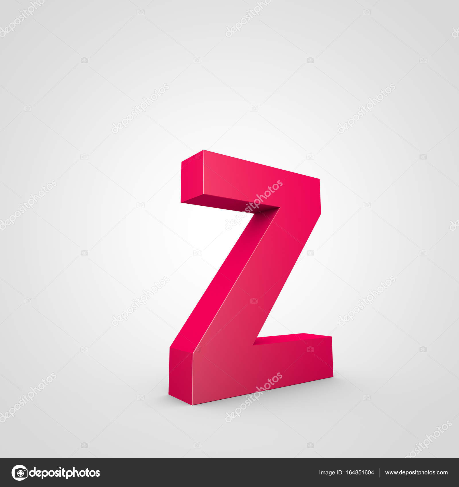Lowercase pink letter Z — Stock Photo © whitebarbie #164851604