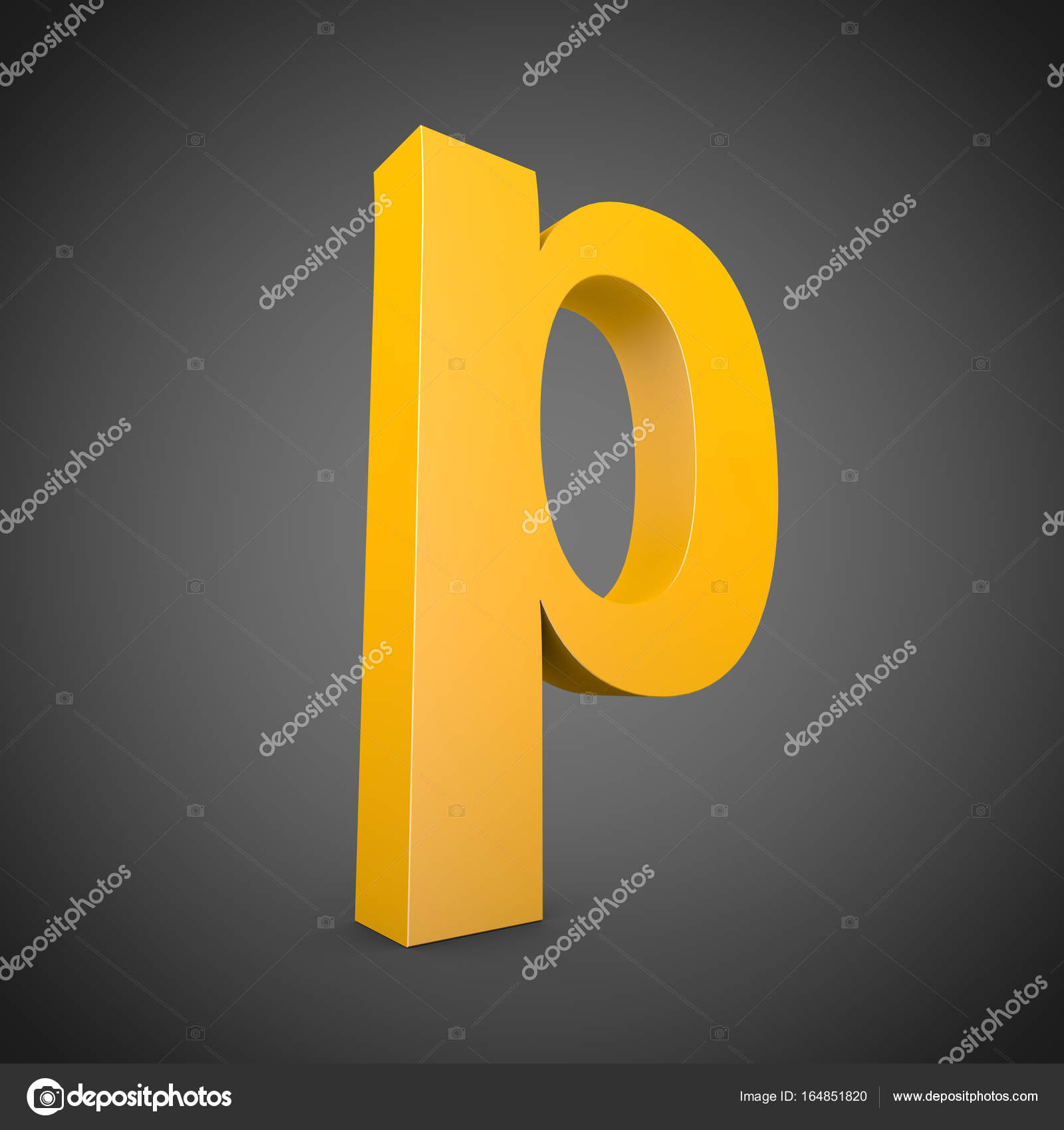Lowercase yellow letter P — Stock Photo © whitebarbie #164851820