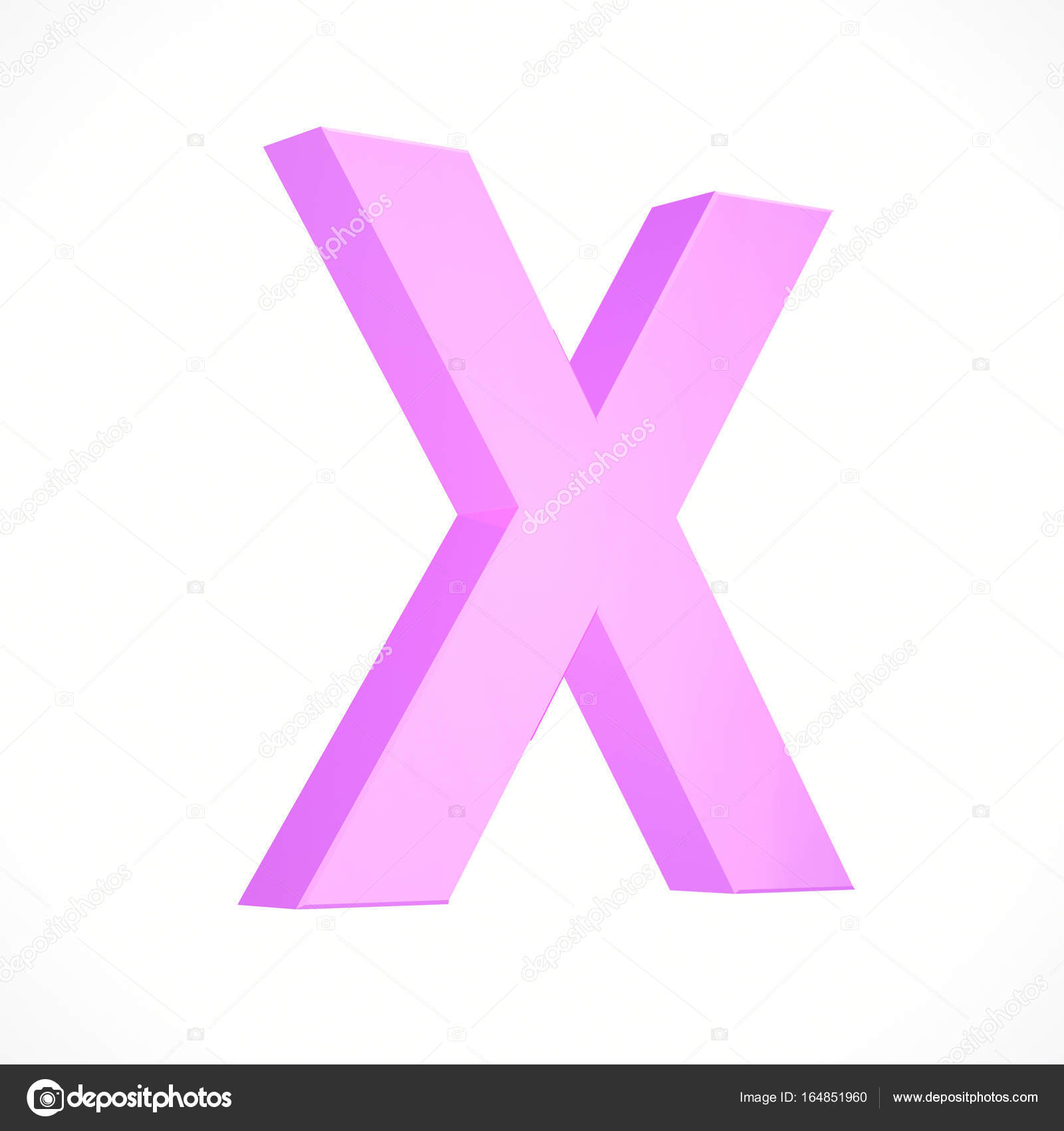 Uppercase pink letter X — Stock Photo © whitebarbie #164851960