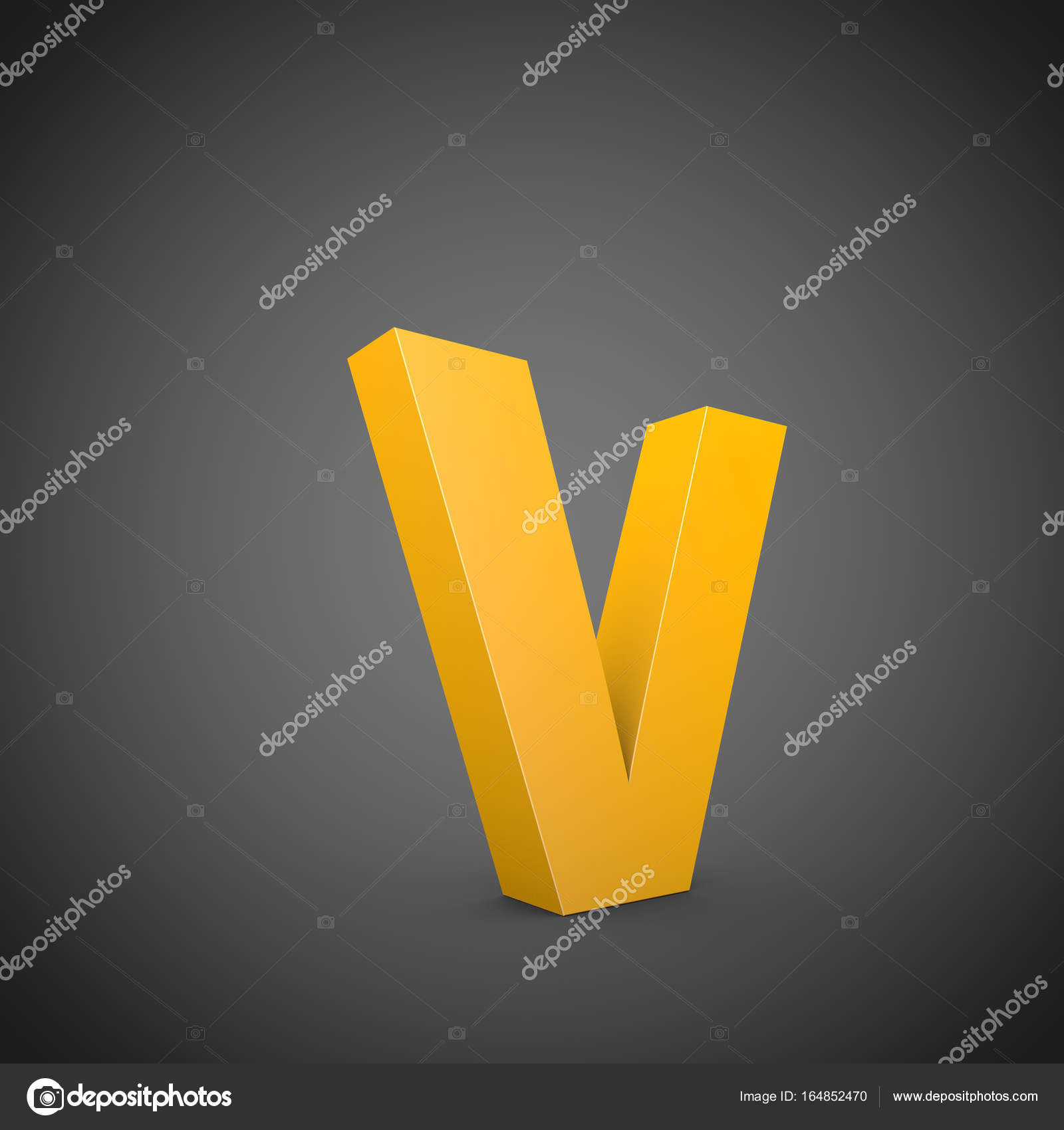 Lowercase yellow letter V — Stock Photo © whitebarbie #164852470