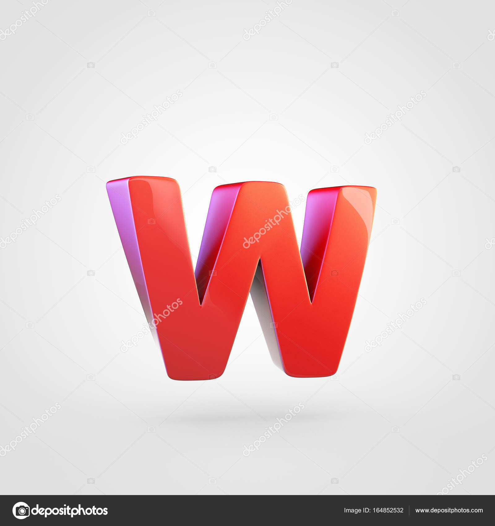 Lowercase red letter W — Stock Photo © whitebarbie #164852532
