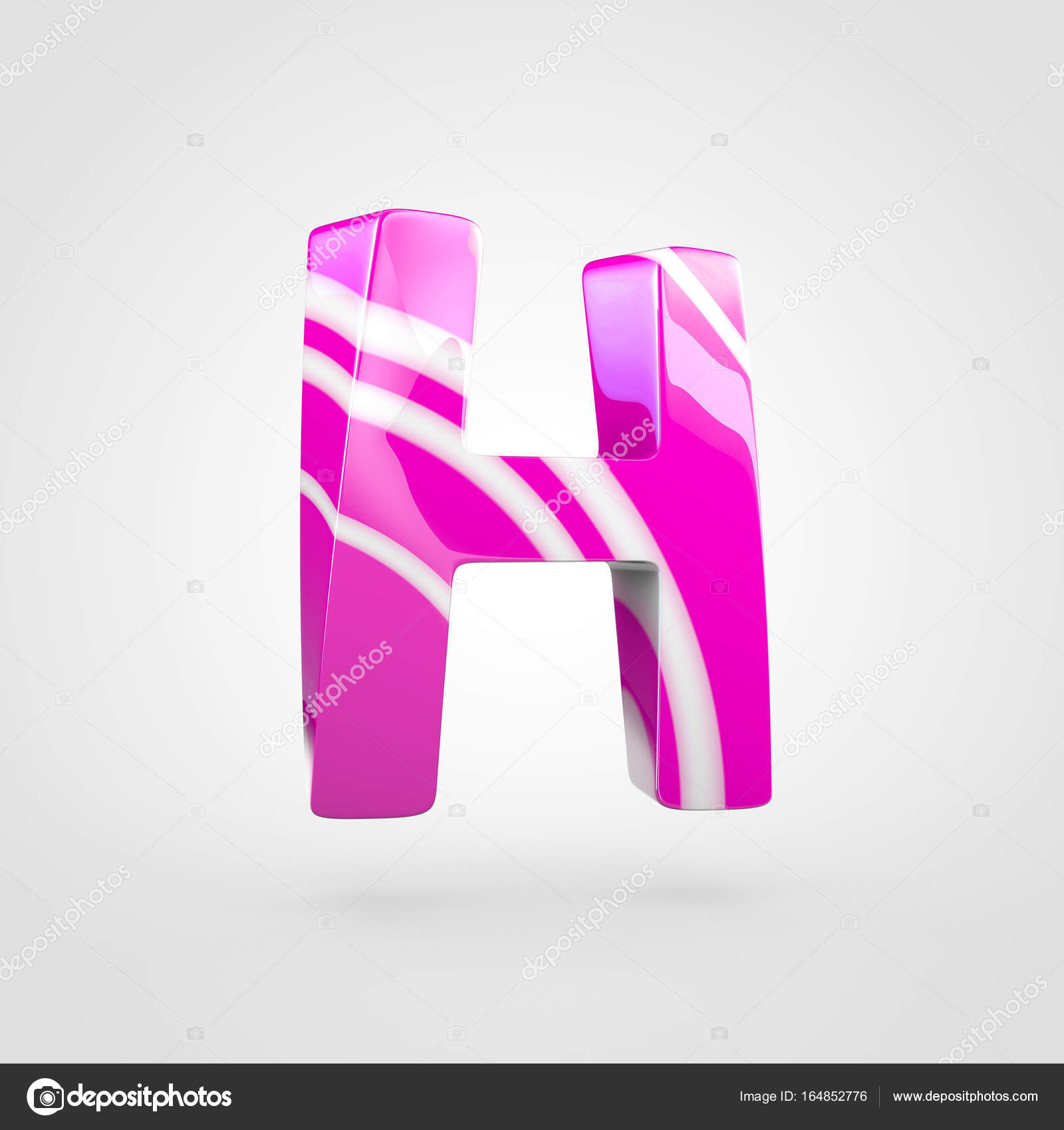 Candy design of uppercase letter H — Stock Photo © whitebarbie #164852776