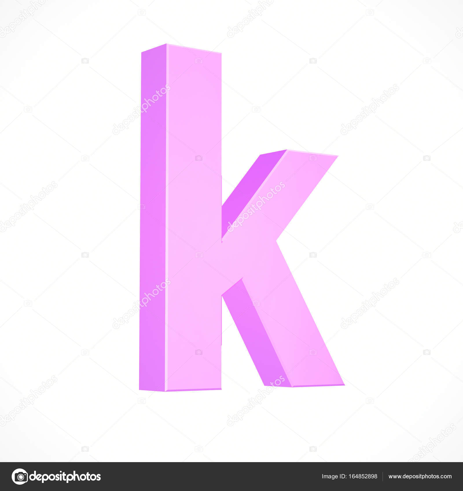 Lowercase pink letter K — Stock Photo © whitebarbie #164852898