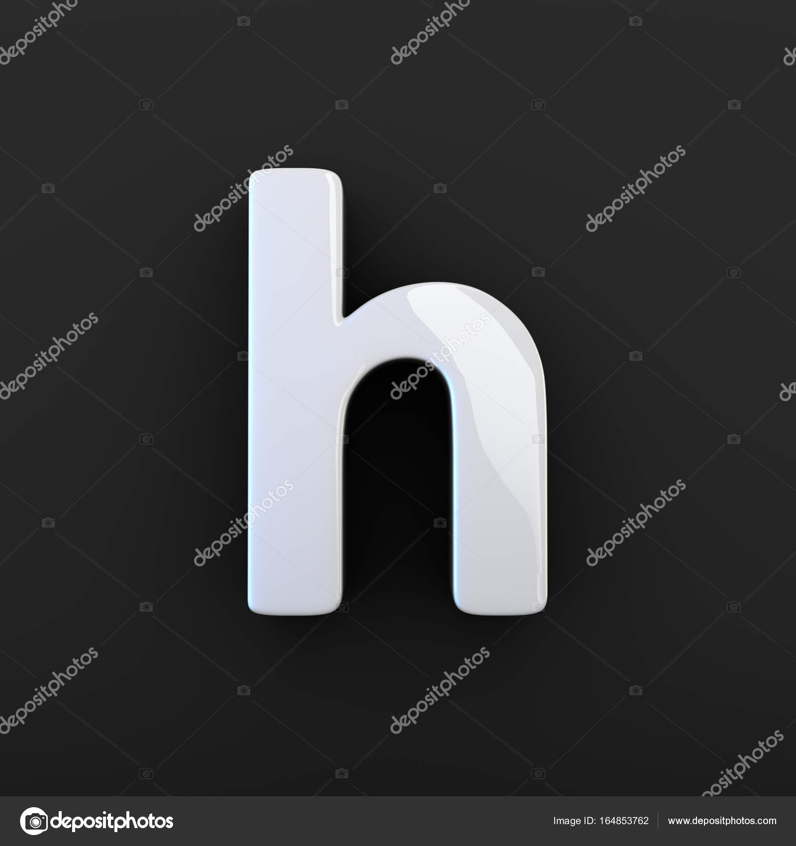 Grey glossy letter H — Stock Photo © whitebarbie #164853762