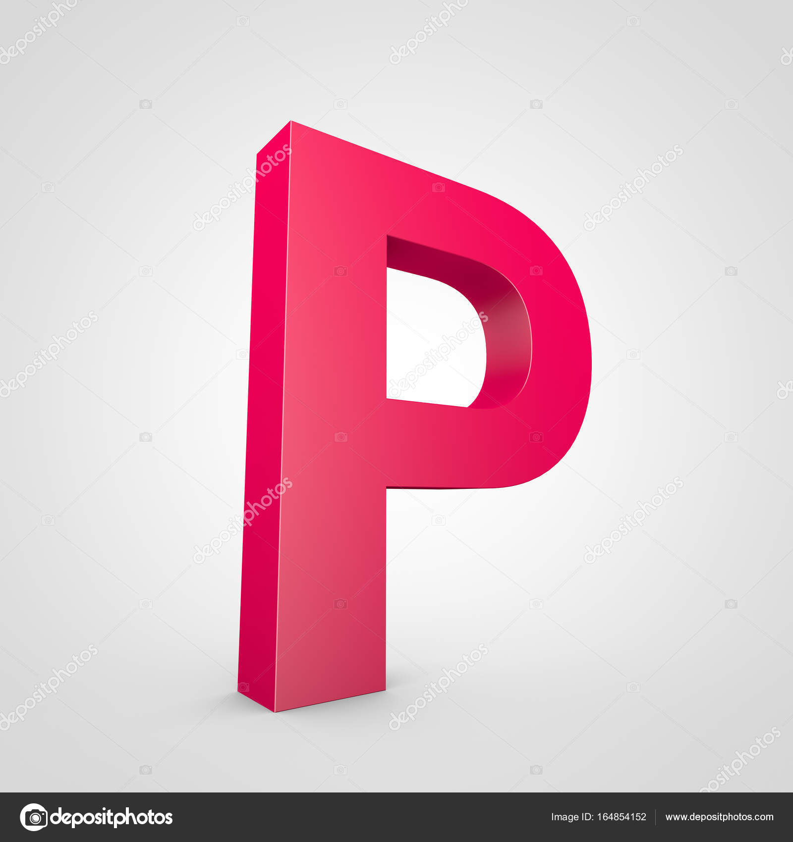 Uppercase pink letter P — Stock Photo © whitebarbie #164854152