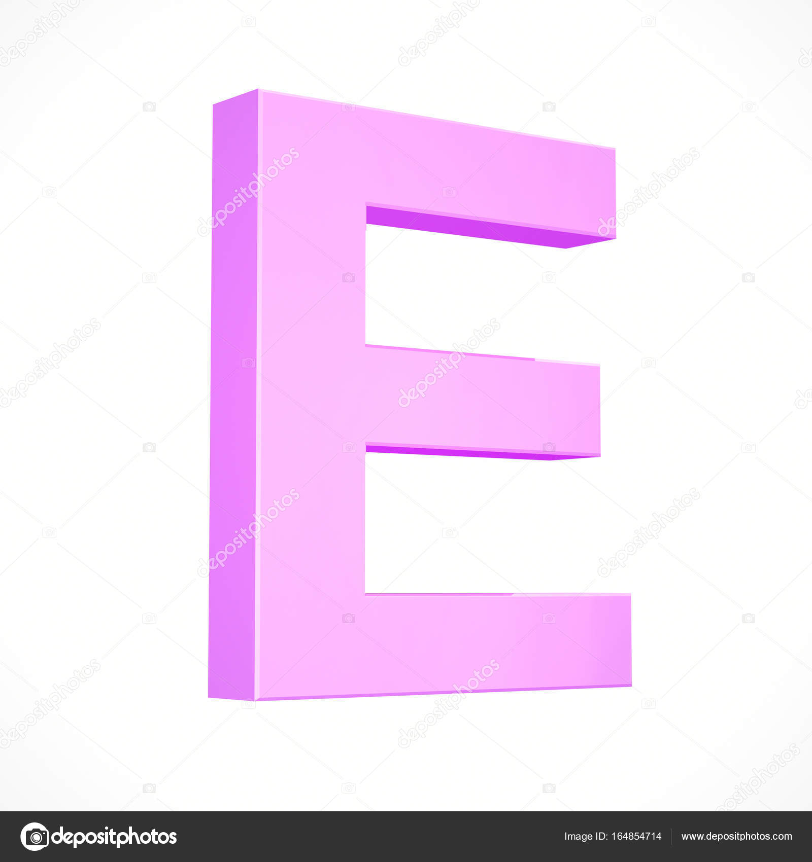 Letter E Design Pink