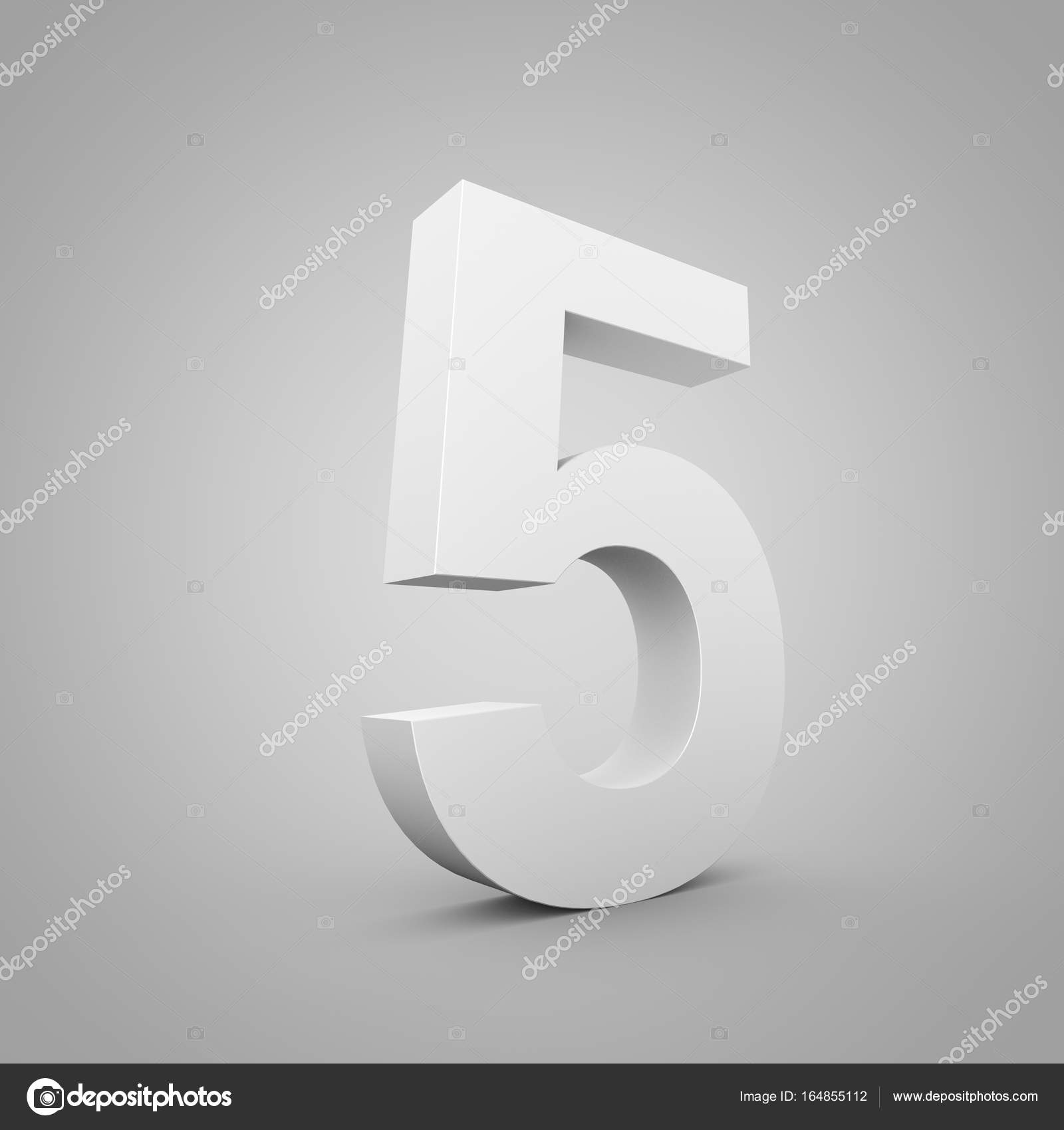 Monochromatic grey number 5 — Stock Photo © whitebarbie #164855112