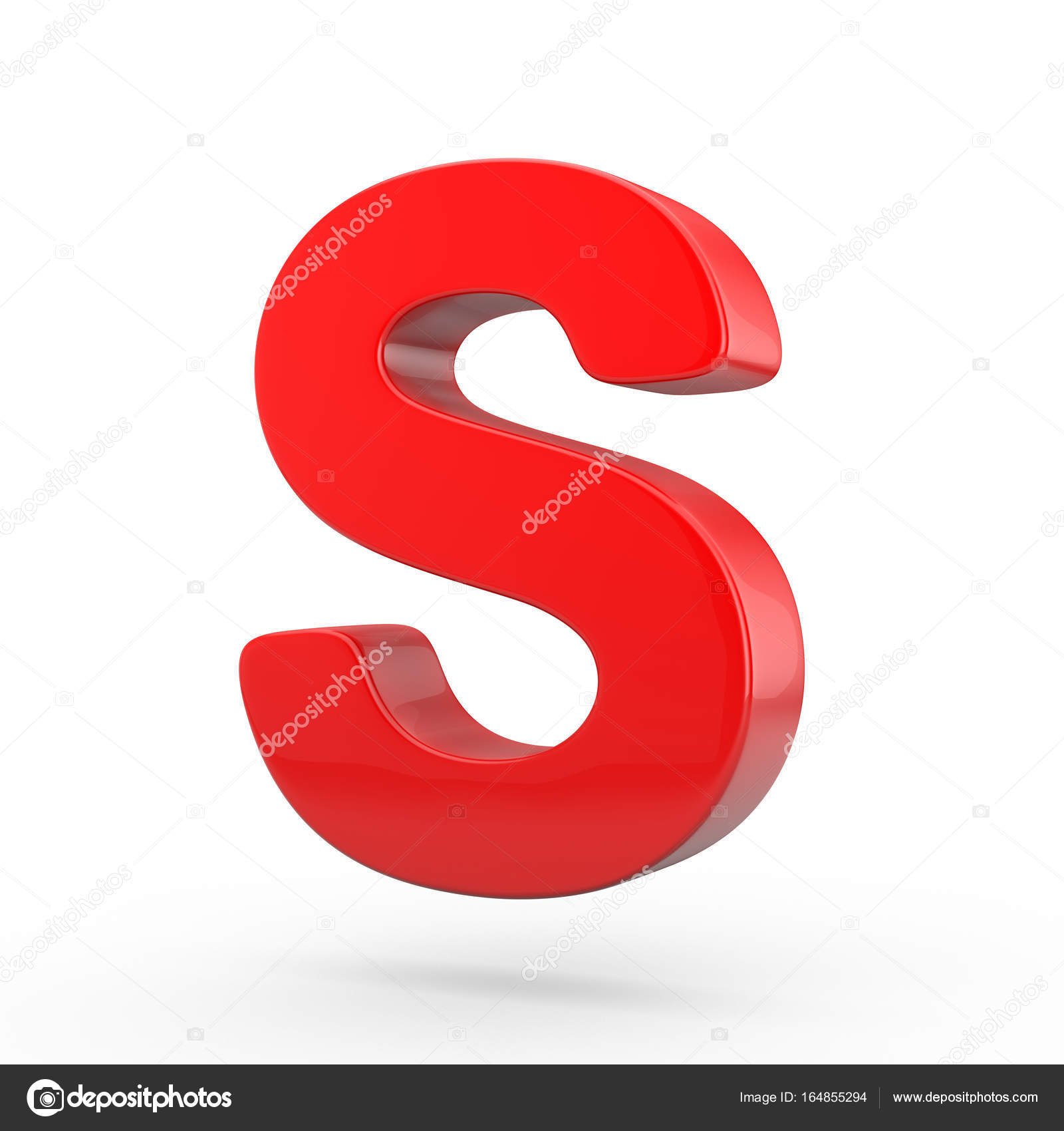 Letra roja mayúscula S: fotografía de stock © whitebarbie #164855294 ...