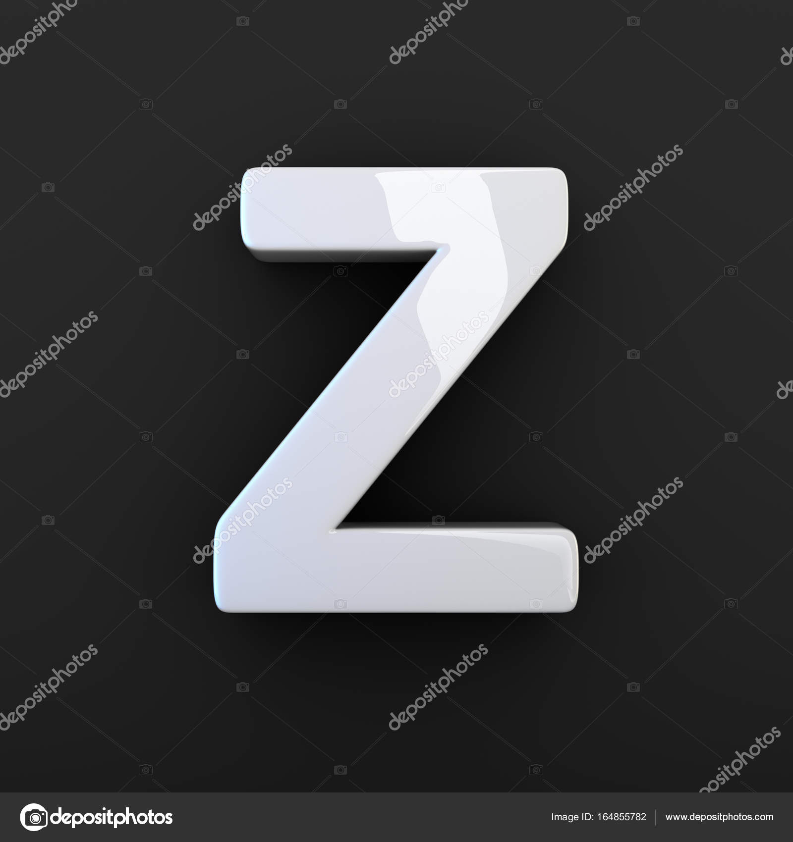 White glossy letter Z — Stock Photo © whitebarbie #164855782