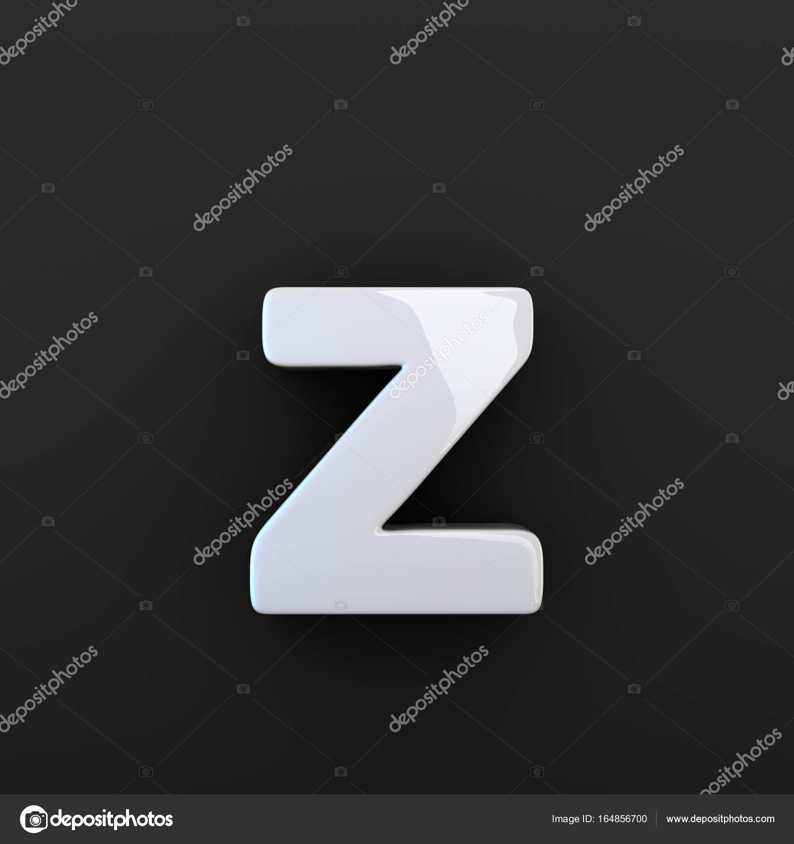 Grey glossy letter Z — Stock Photo © whitebarbie #164856700