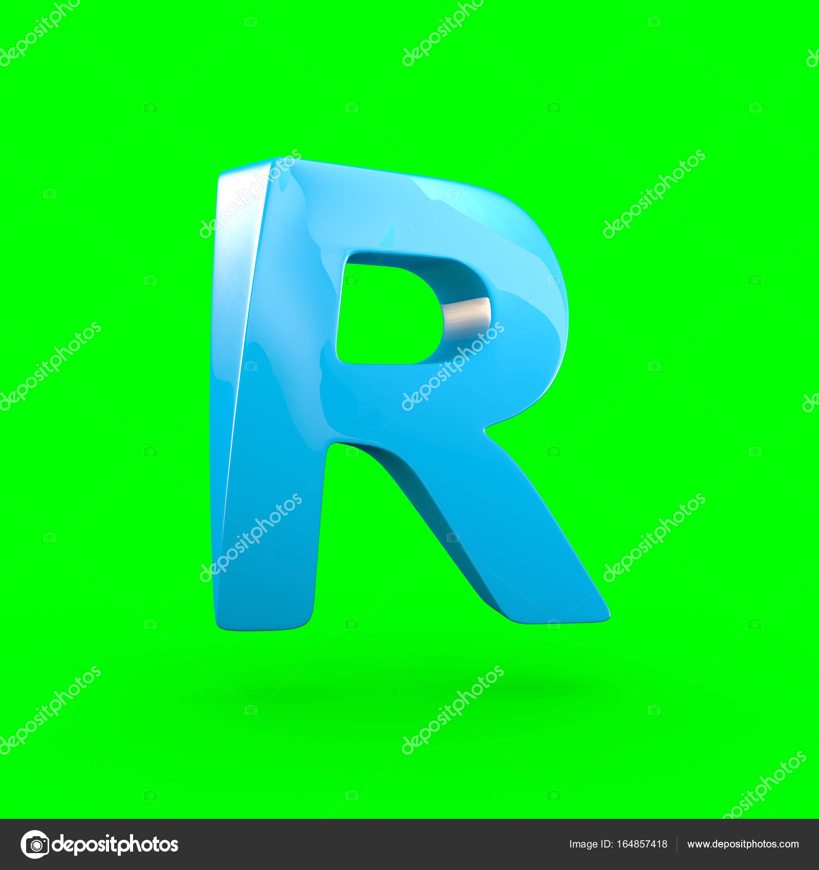 Uppercase blue letter R Stock Illustration by ©whitebarbie #164857418