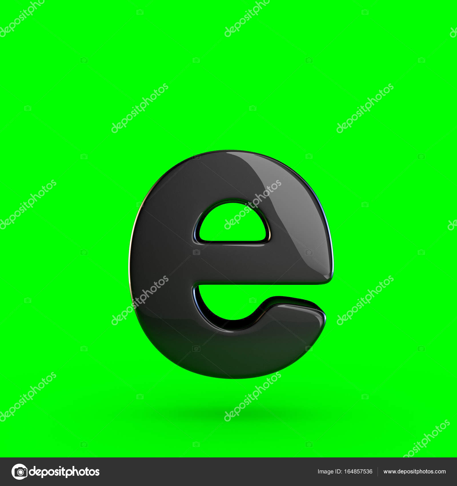 Letra negra minúscula E Ilustración de stock #164857536 de ©whitebarbie