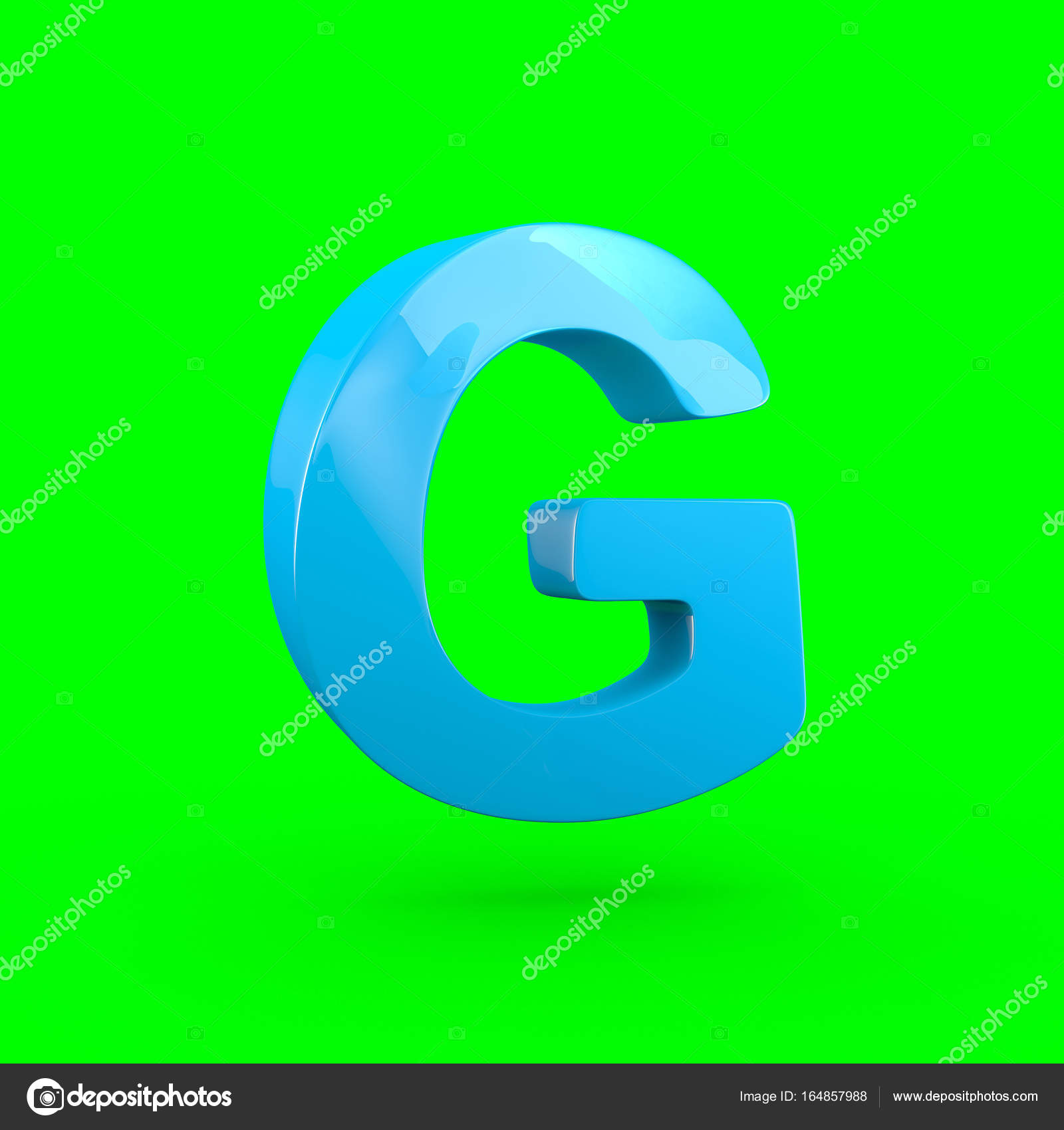 The Letter G In Blue