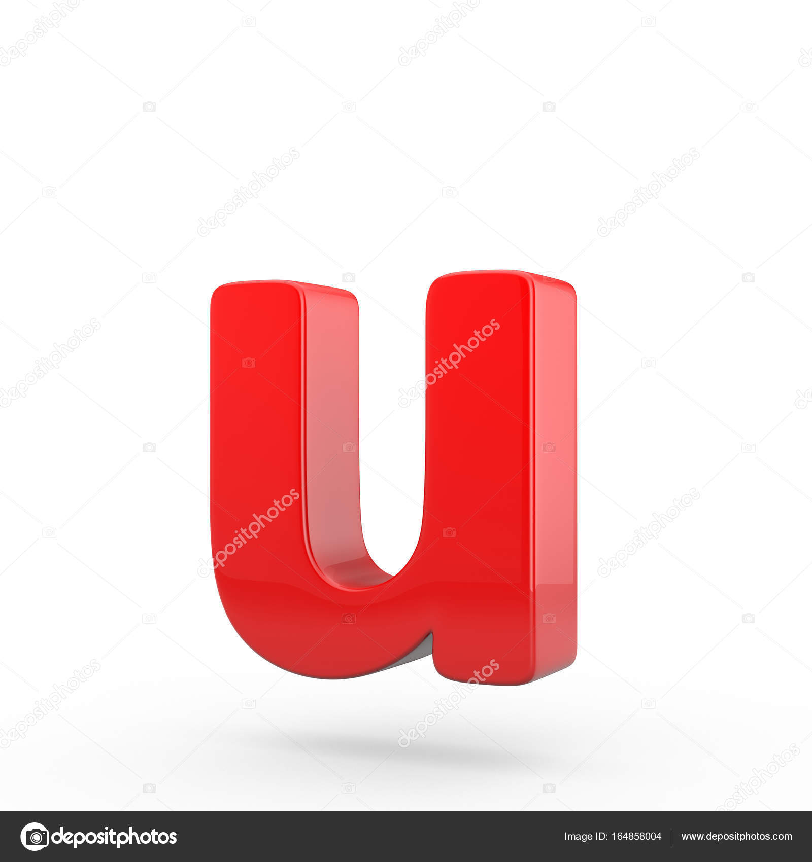 The Letter U In Red