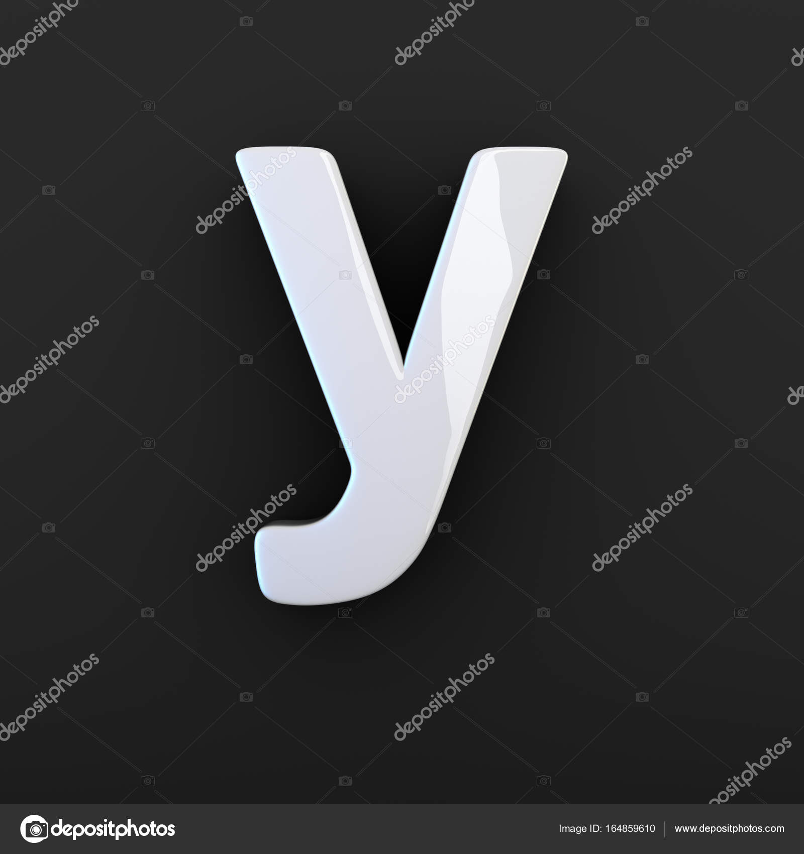 White glossy letter Y — Stock Photo © whitebarbie #164859610