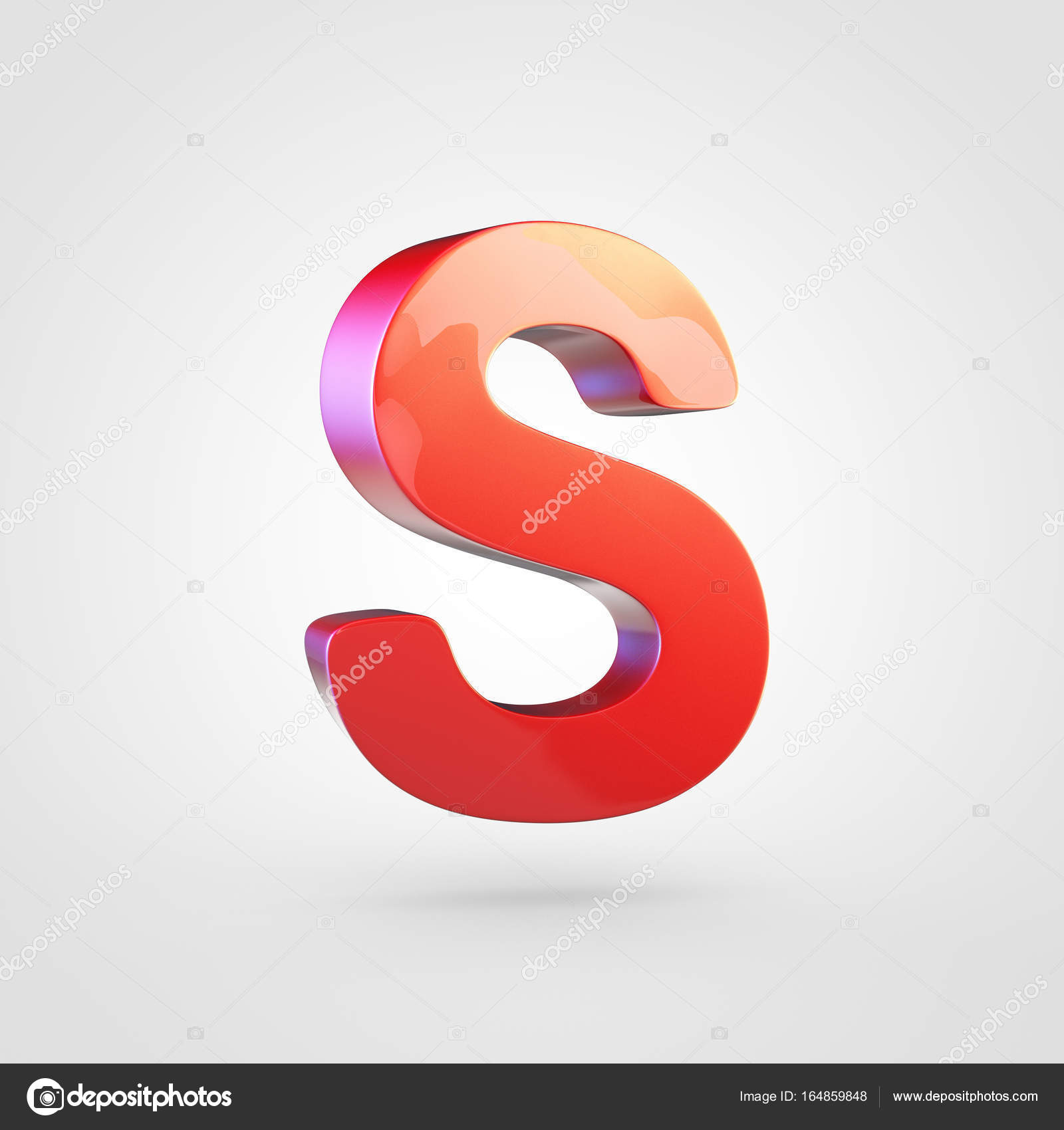 Letra roja mayúscula S — Foto de stock #164859848 © whitebarbie