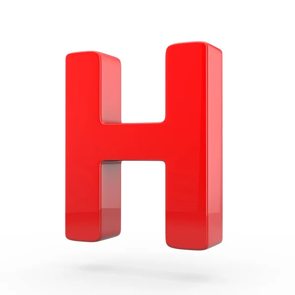 Volumetric Glossy Red Lowercase Letter Isolated White Background ...