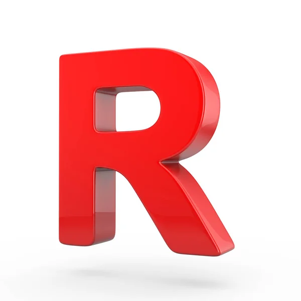 Metallic red paint letter R — Stock Photo © whitebarbie #128471424