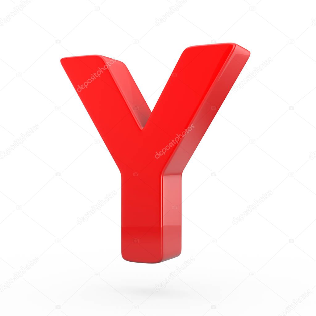 letra roja mayúscula Y 2023