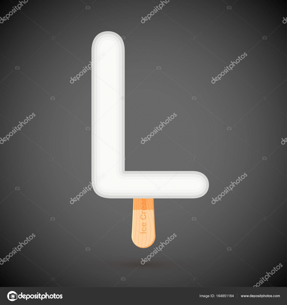 Ice cream design of uppercase letter L Stock Vector Image by ...