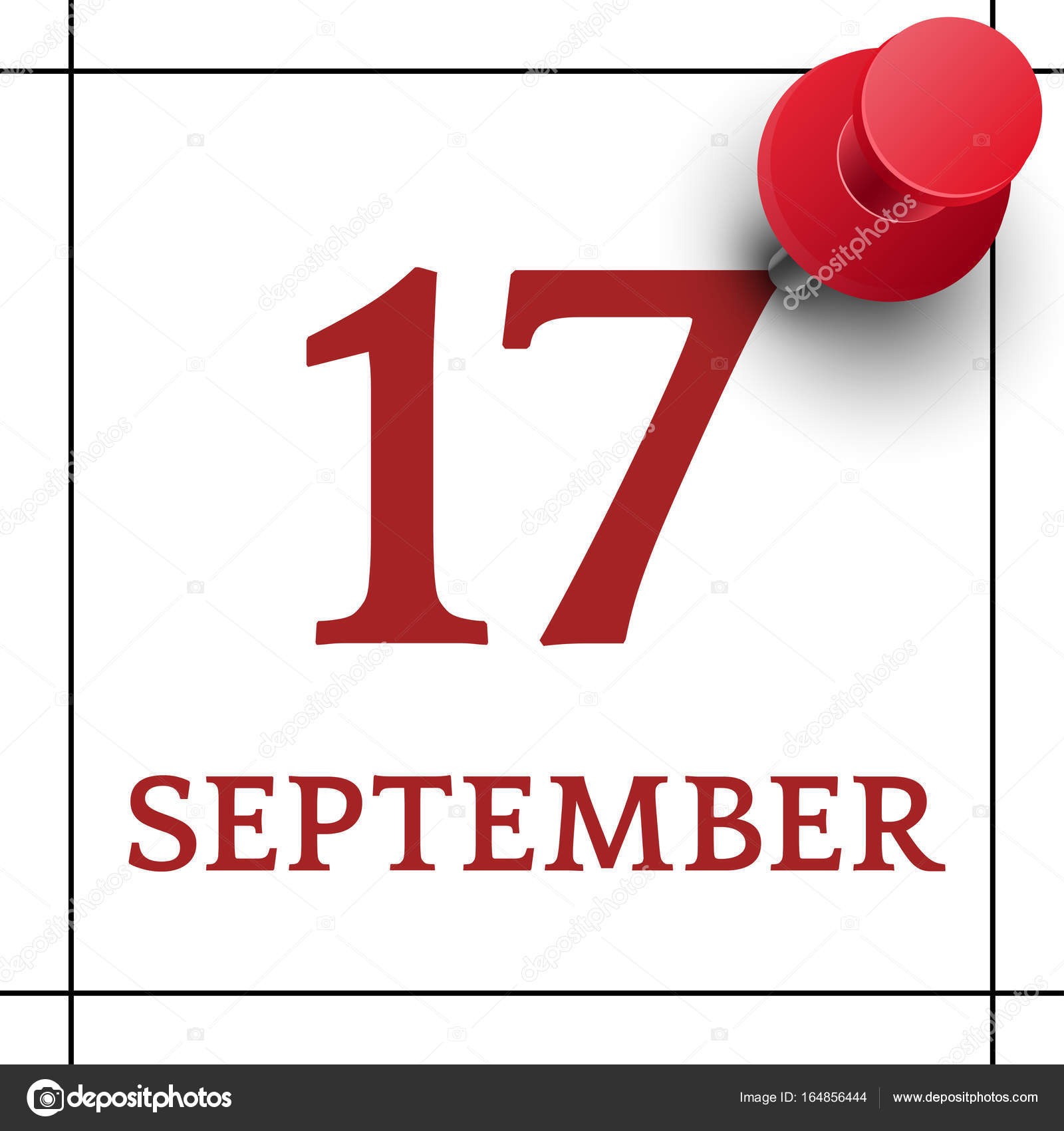 Calendar page with September 17 date Stock Vector Image by ©whitebarbie ...