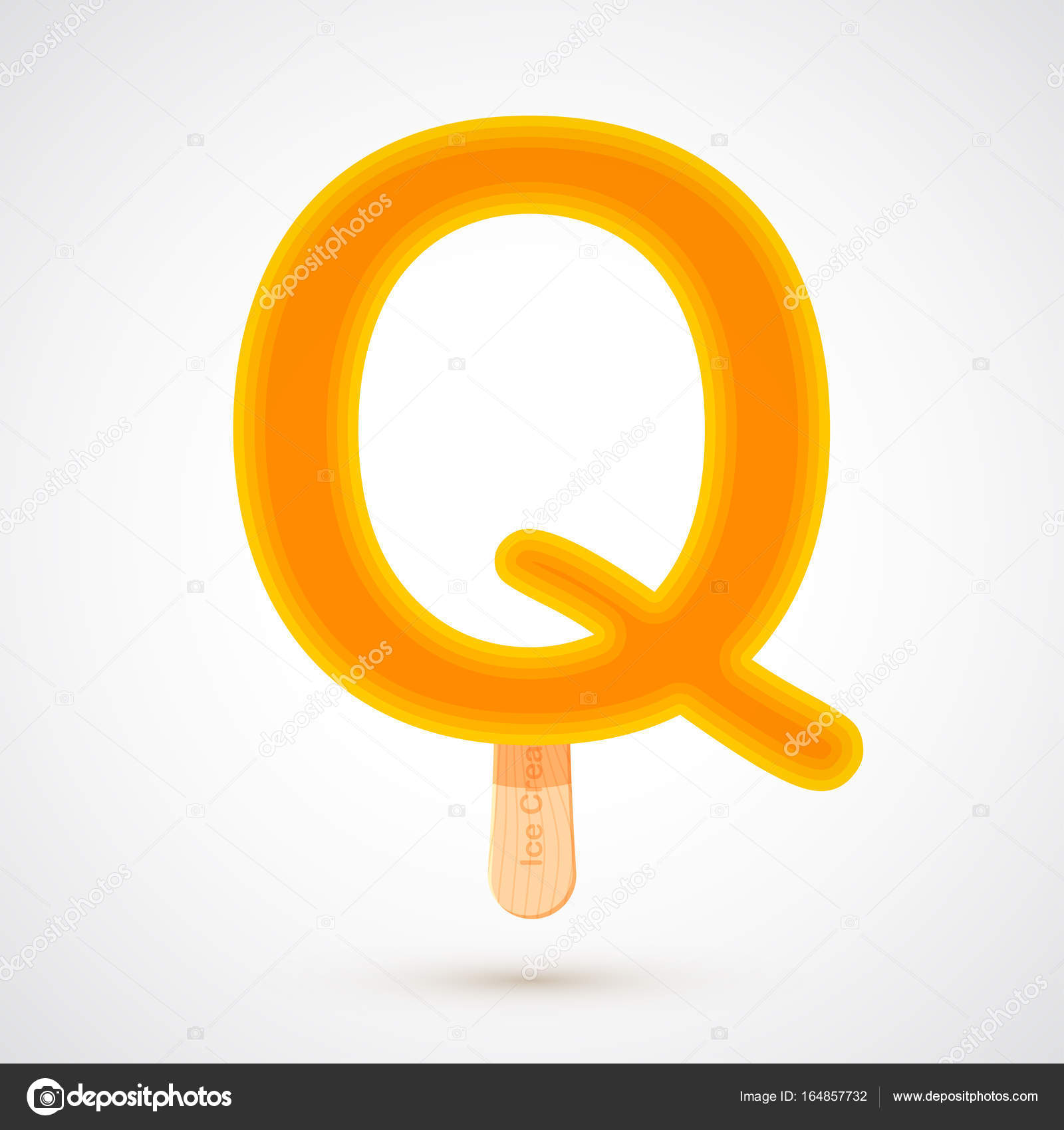 Ice cream design of uppercase letter Q Stock Vector by ©whitebarbie ...