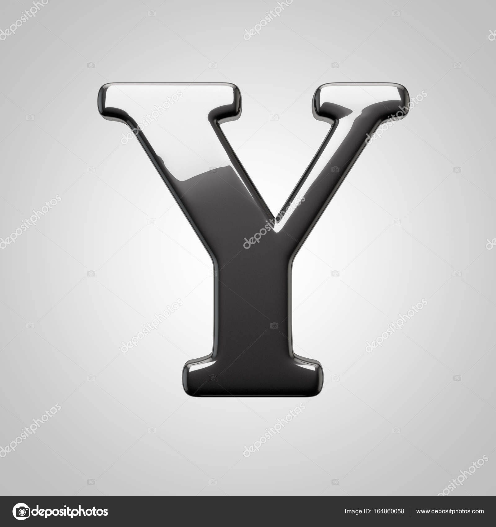 Uppercase black letter Y — Stock Photo © whitebarbie #164860058