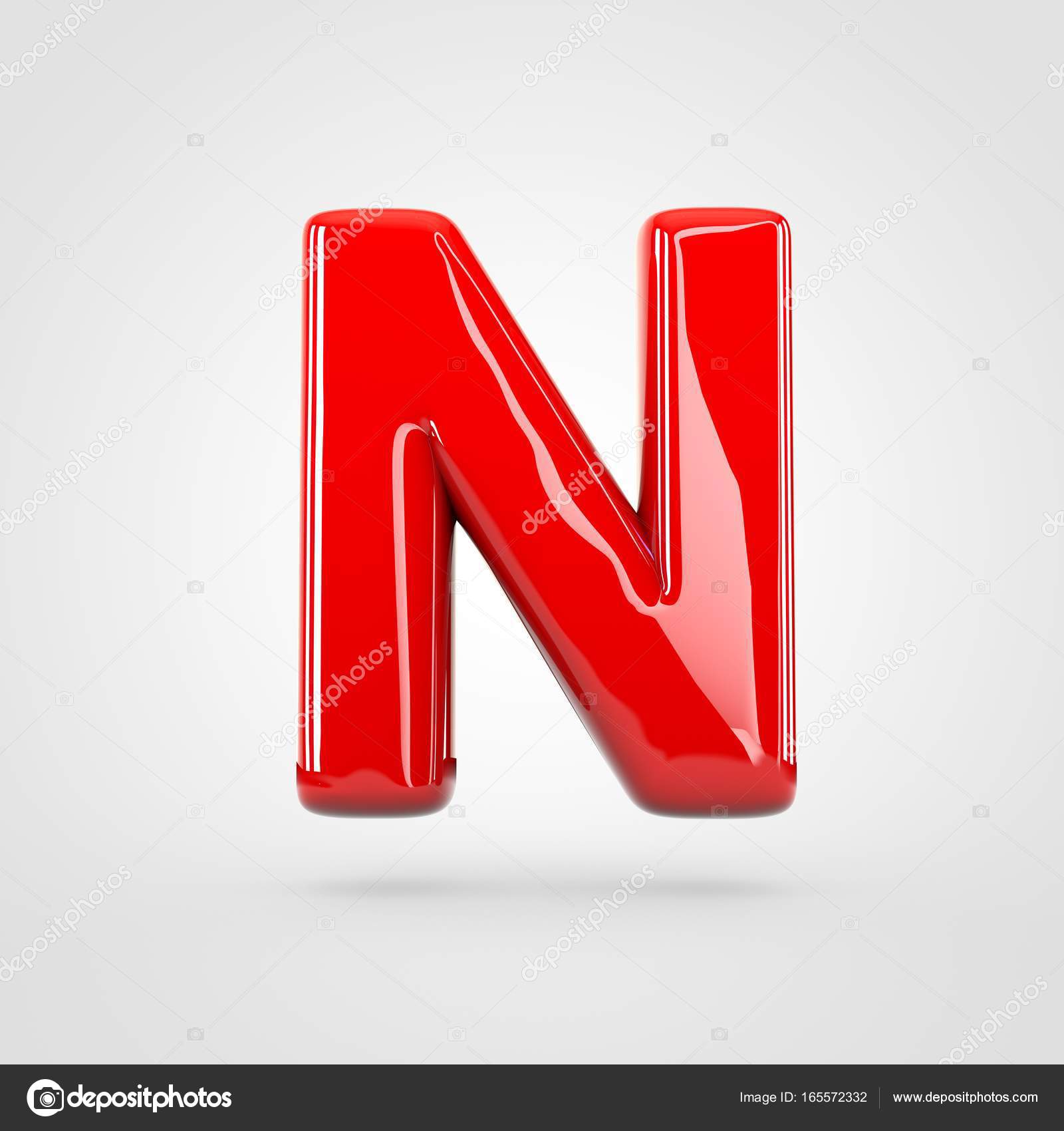 The Letter N In Red
