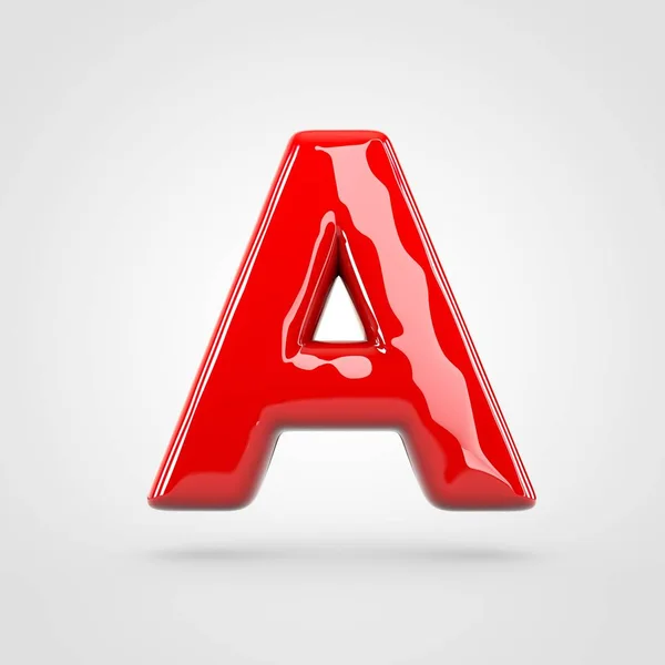 Render Red Birthday Candle Font White Background Uppercase Letter ...