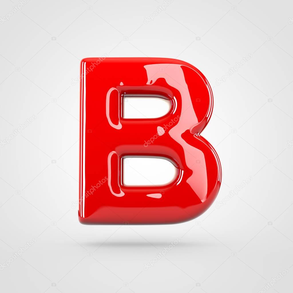 uppercase red letter B