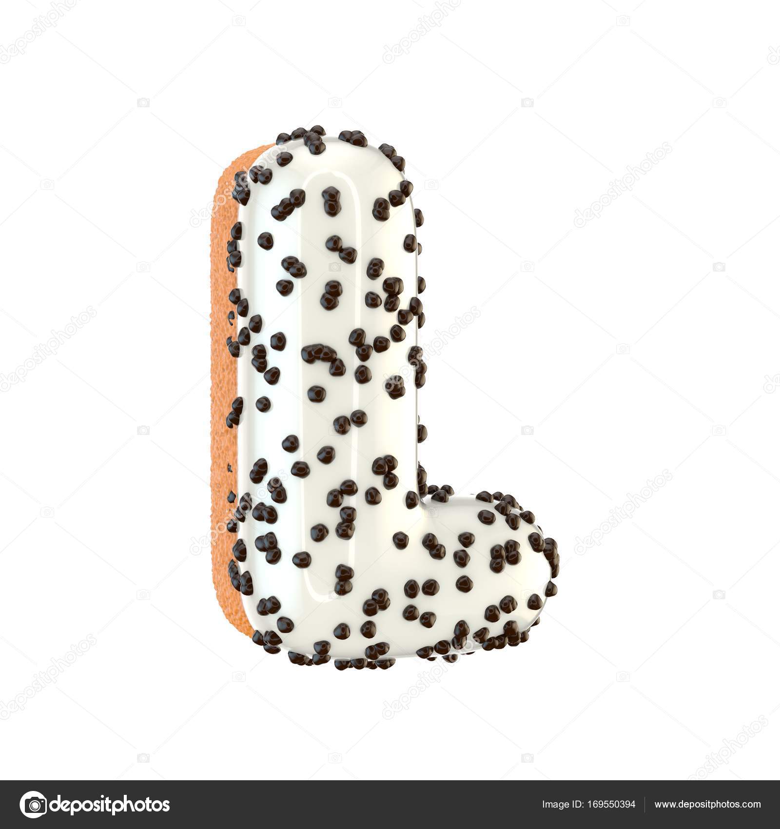 Donut letter L uppercase Stock Photo by ©whitebarbie 169550394