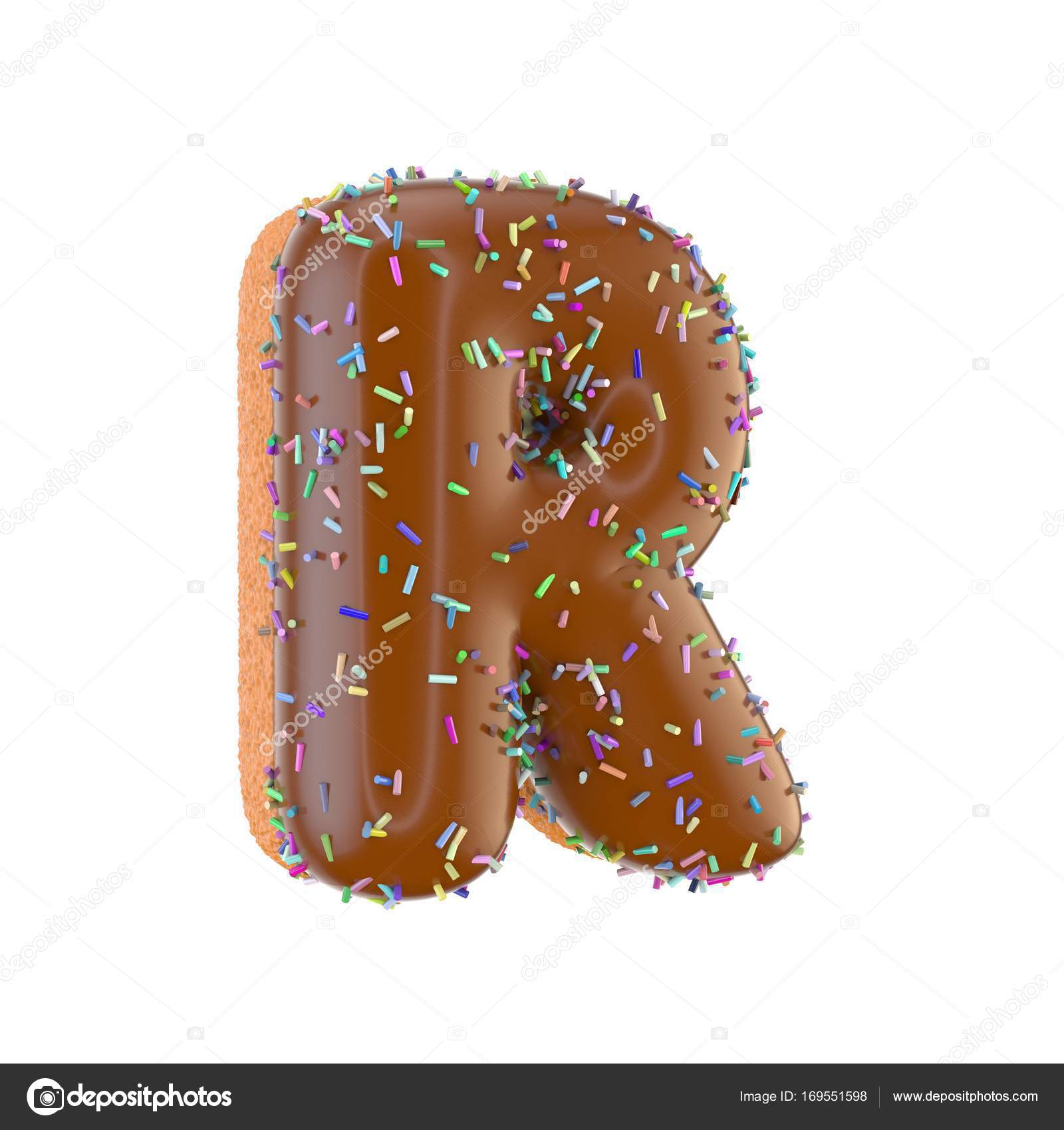 Donut letter r uppercase Stock Photo by ©whitebarbie 169551598
