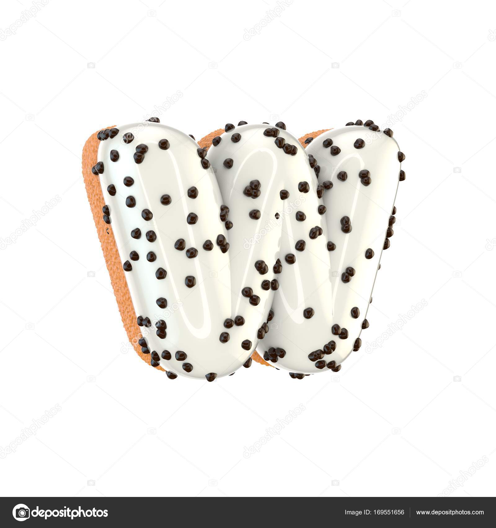 Donut letter w lowercase Stock Photo by ©whitebarbie 169551656