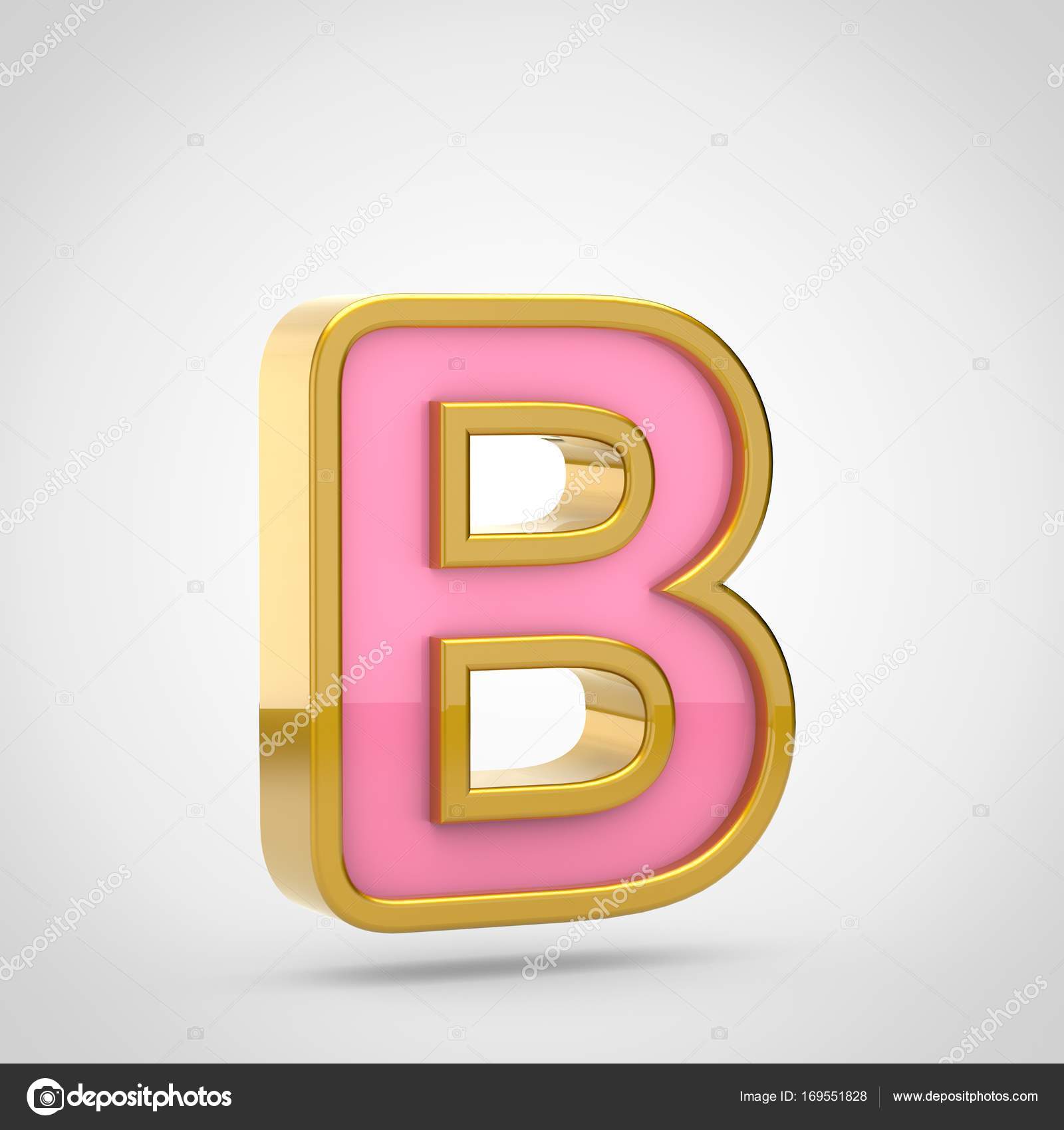 Letra B Rosa
