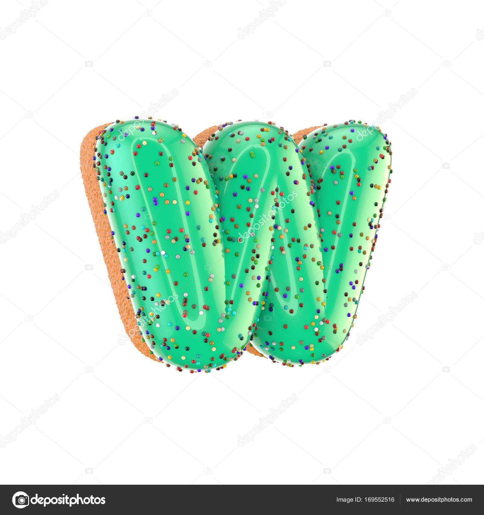 Donut letter w lowercase Stock Photo by ©whitebarbie 169552516